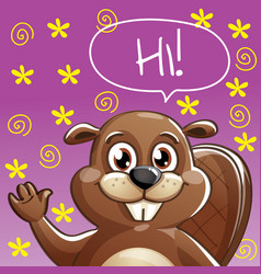 Cartoon pig hello Royalty Free Vector Image - VectorStock