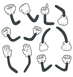 Set of cartoon arm Royalty Free Vector Image - VectorStock