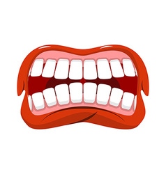 Outlined cartoon mouths Royalty Free Vector Image