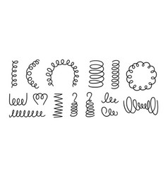 Spring coils metal spiral springs metallic coil Vector Image