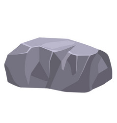 Natural stone landscape element gray cartoon Vector Image