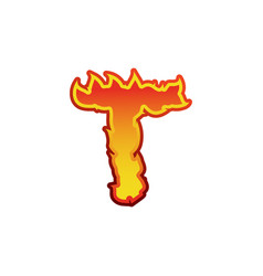Tattoo fire font flame alphabet fiery letters Vector Image