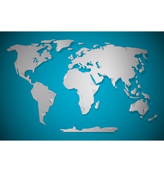 Paper hand drawn green world map Royalty Free Vector Image