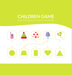 Learning shapes circle educational game for kids Vector Image