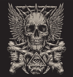 Red Devil Skulls Royalty Free Vector Image - VectorStock