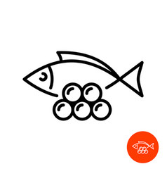 Caviar roe fish eggs icons set Royalty Free Vector Image