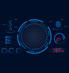 Circular digital hud visualisation data elements Vector Image