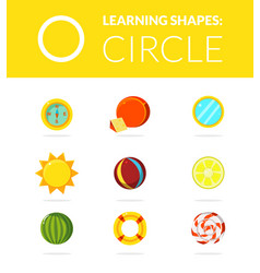 Learning shapes fun educational game for kids Vector Image