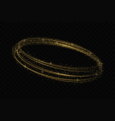 Circle golden light tracing effect Royalty Free Vector Image