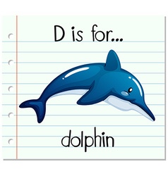 Cute dolphin isolated on a white background Vector Image
