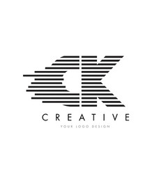 Purple pink ck c k letter logo design with ink Vector Image