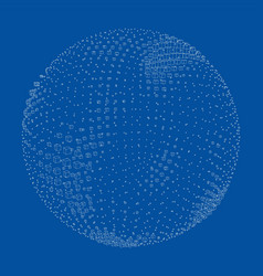 Abstract grayscale mesh sphere Royalty Free Vector Image