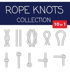 Rope elements marine cord borders nautical ropes Vector Image