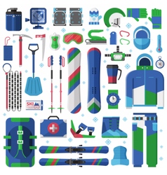 Toolkit with repair equipment gear wheel roller Vector Image