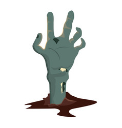 Cartoon a purple zombie hand Royalty Free Vector Image