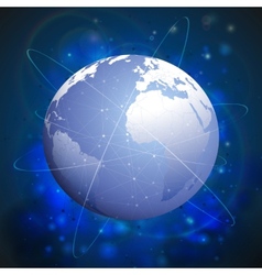 Global network background Royalty Free Vector Image