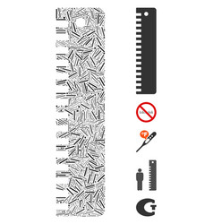 Vertical meter ruler Royalty Free Vector Image
