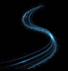 Circle golden light tracing effect Royalty Free Vector Image