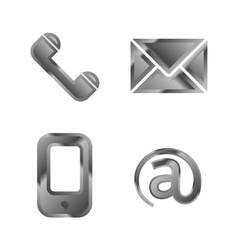 Contact Icons Royalty Free Vector Image - VectorStock