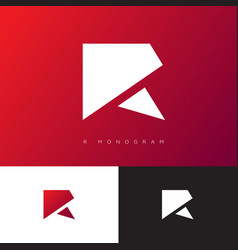 R and f monogram logo letters Royalty Free Vector Image