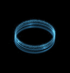 Circle golden light tracing effect Royalty Free Vector Image