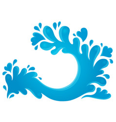 Water splash theme image 7 Royalty Free Vector Image