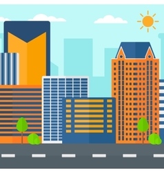 Retro comics city street scene Royalty Free Vector Image