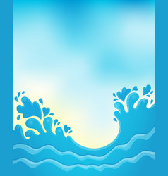 Water splash theme image 7 Royalty Free Vector Image