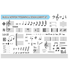 Music note labels and icons Royalty Free Vector Image