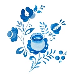 Russian gzhel pattern Royalty Free Vector Image