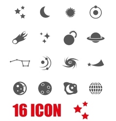 Space and ufo icons set Royalty Free Vector Image