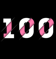 31 3 1 number logo design with a creative cut Vector Image