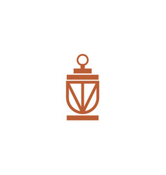 Glowing fanous or vintage fanoos hanging lantern Vector Image