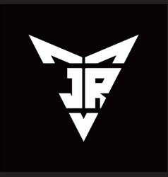 Jr initial logo linked circle monogram Royalty Free Vector