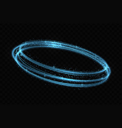 Circle golden light tracing effect Royalty Free Vector Image