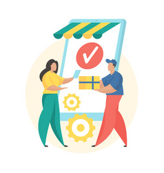 Smartphone order internet delivery purchase goods Vector Image