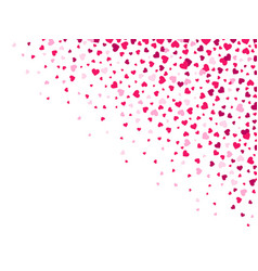 Valentines pattern card with red falling heart Vector Image