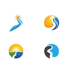 River logo template Royalty Free Vector Image - VectorStock