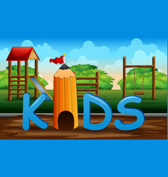 Set collection kids playground city park Vector Image