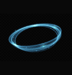 Circle golden light tracing effect Royalty Free Vector Image