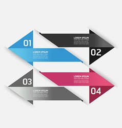 Modern design numbered banners template Royalty Free Vector