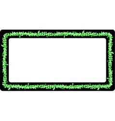 Graffiti rectangle grunge frame in blac Royalty Free Vector