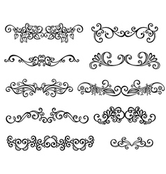 Old border designs set Royalty Free Vector Image