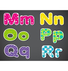 Kids alphabet with funny monster letters Vector Image