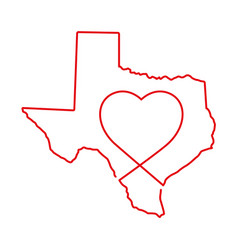 Texas tx state map outline simplified Royalty Free Vector