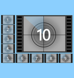 Countdown timer white color mechanical scoreboard Vector Image