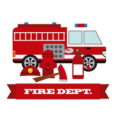 Fire dept label helmet with crossed axes vector by Sardim - Image ...
