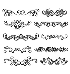 Old border designs set Royalty Free Vector Image