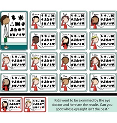 Educational game for kids find correct answer Vector Image