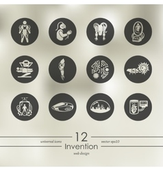 Invention doodle website template design Vector Image